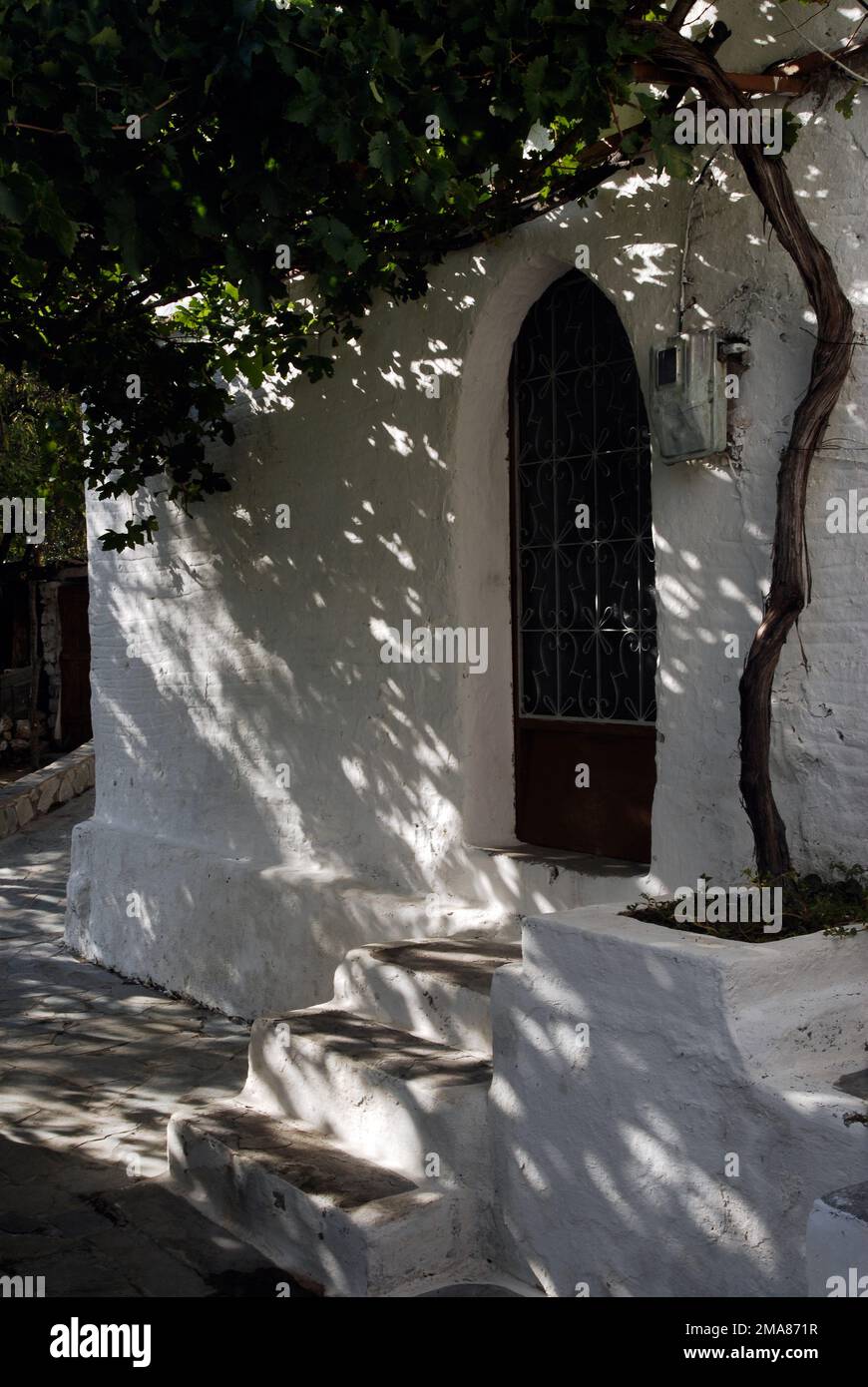 Greece, Dodecanese, Rhodes island Platanias traditional village Stock ...
