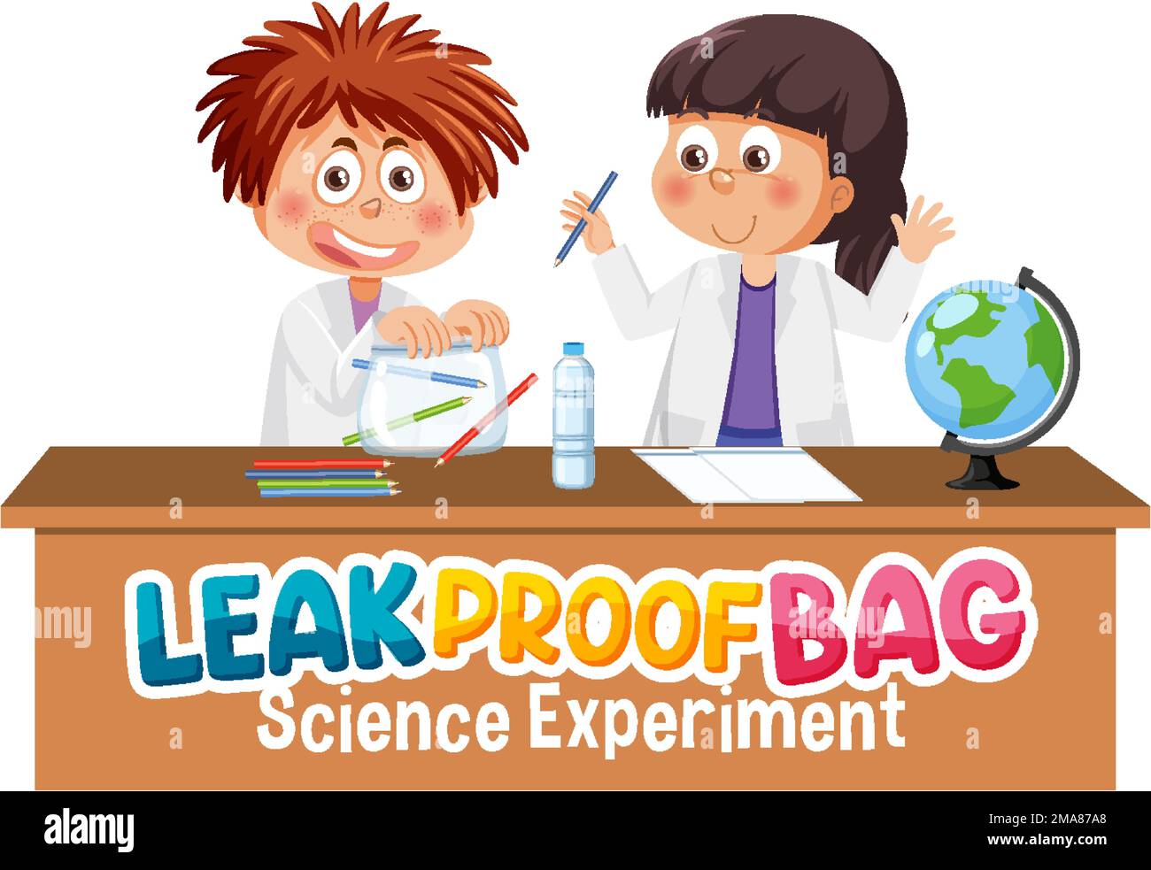 Leak Proof Bag Science Experiment illustration Stock Vector Image & Art ...