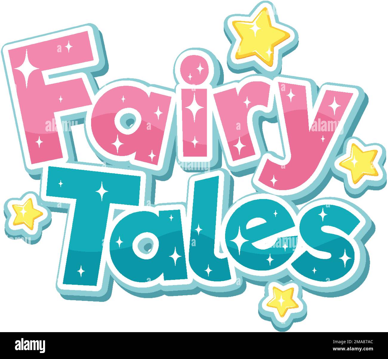 Fairy tales text for banner design illustration Stock Vector Image ...