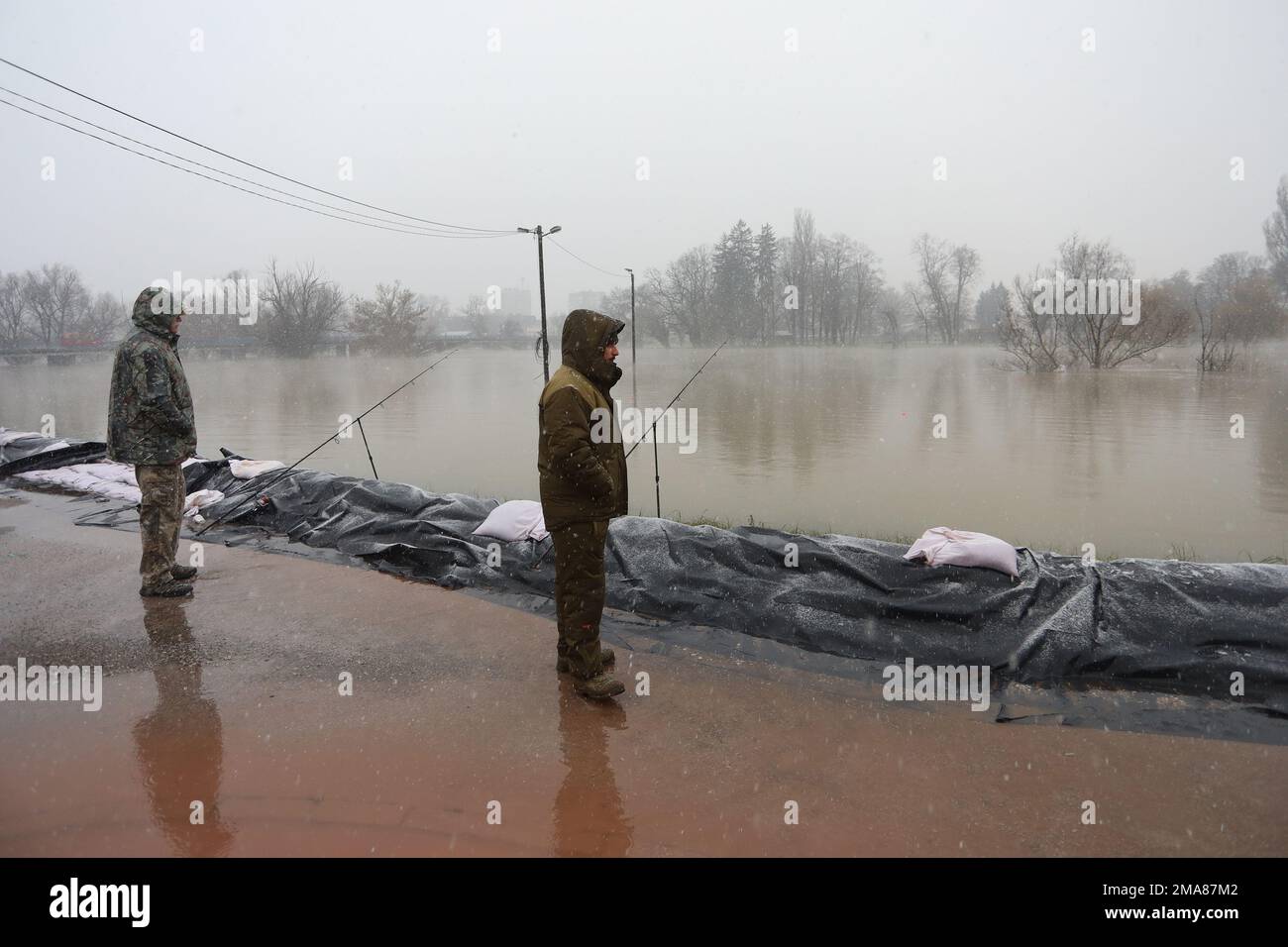 Due to the high water level of the Korana River, which has reached 752 ...
