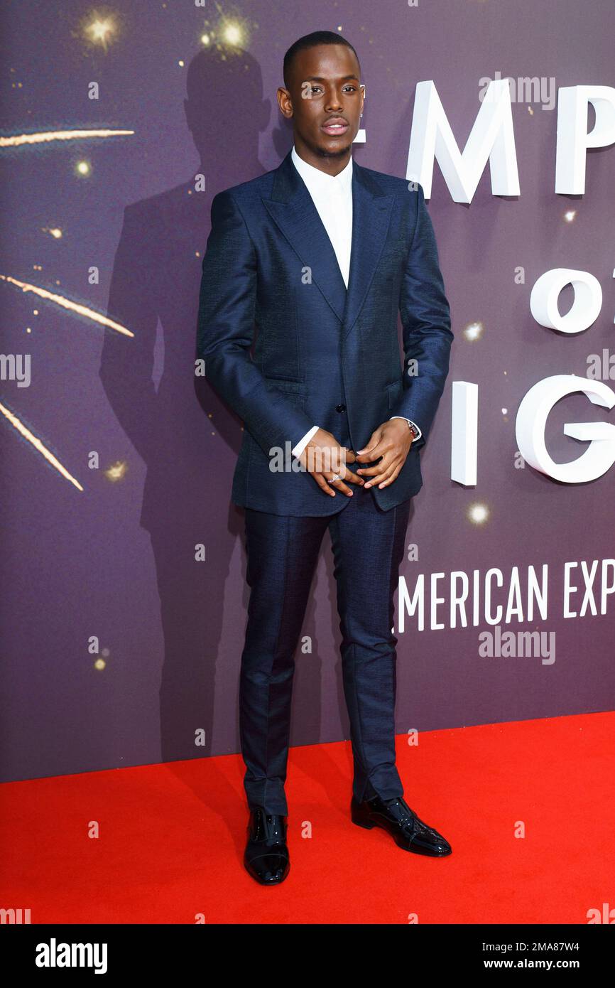 Micheal Ward poses for photographers upon arrival for the premiere of ...