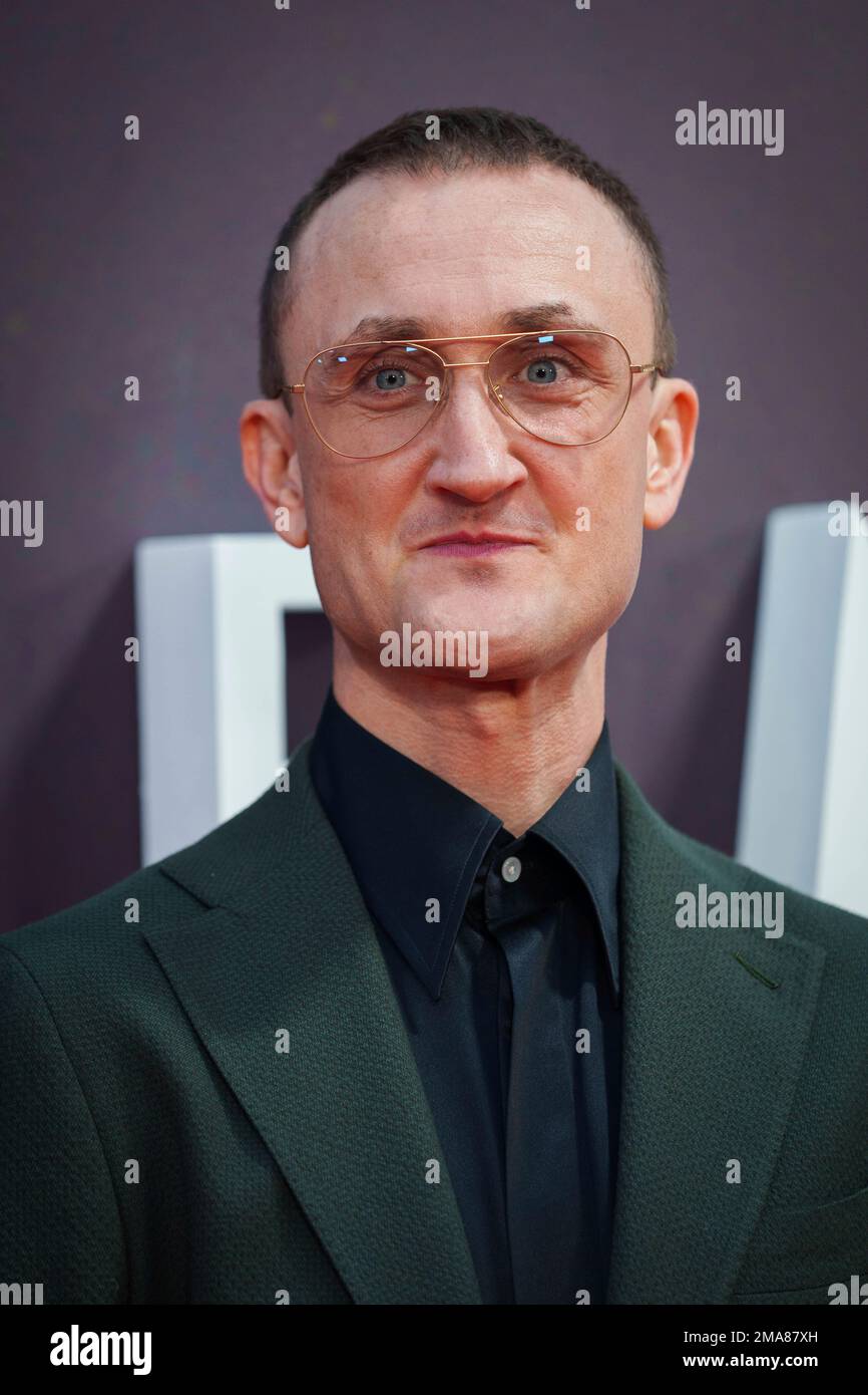 Tom Brooke poses for photographers upon arrival for the premiere of the ...