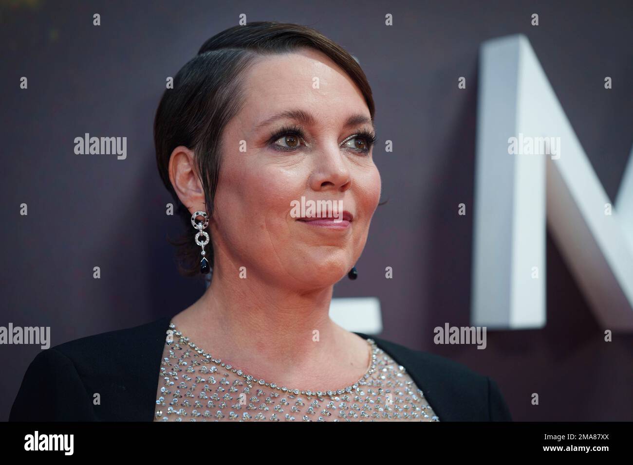 Olivia Colman poses for photographers upon arrival for the premiere of ...