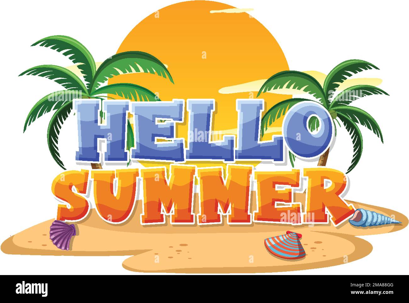 Words hello summer on Cut Out Stock Images & Pictures - Alamy