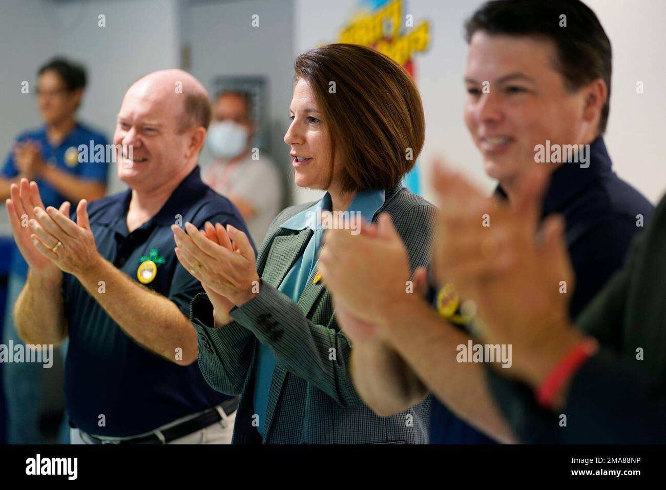 Sen. Catherine Cortez Masto, D-Nev., center, attends and event at the ...