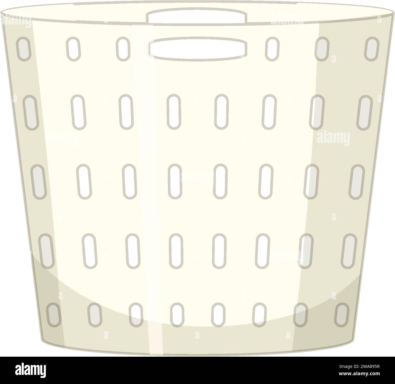 White laundry bucket isolated illustration Stock Vector Image & Art - Alamy