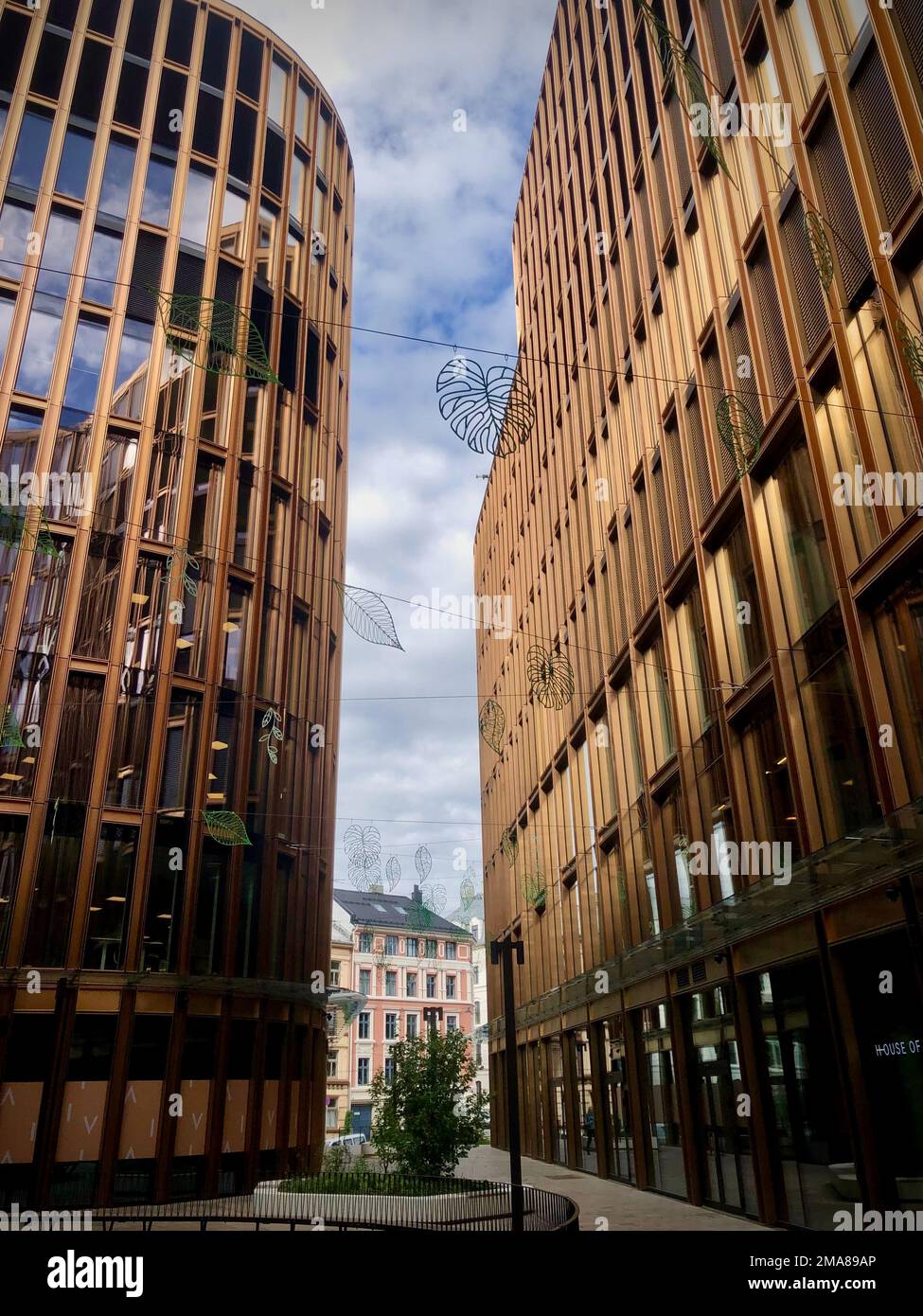 New modern stylish building in Oslo, Norway with interesting colors and ...