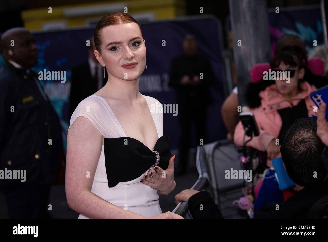 Hannah Onslow poses for photographers upon arrival for the premiere of ...