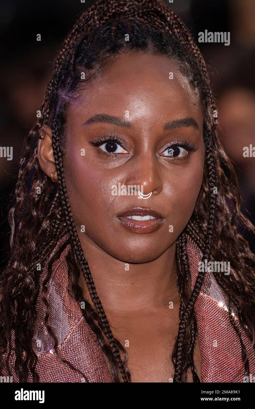 Crystal Clarke poses for photographers upon arrival for the premiere of ...