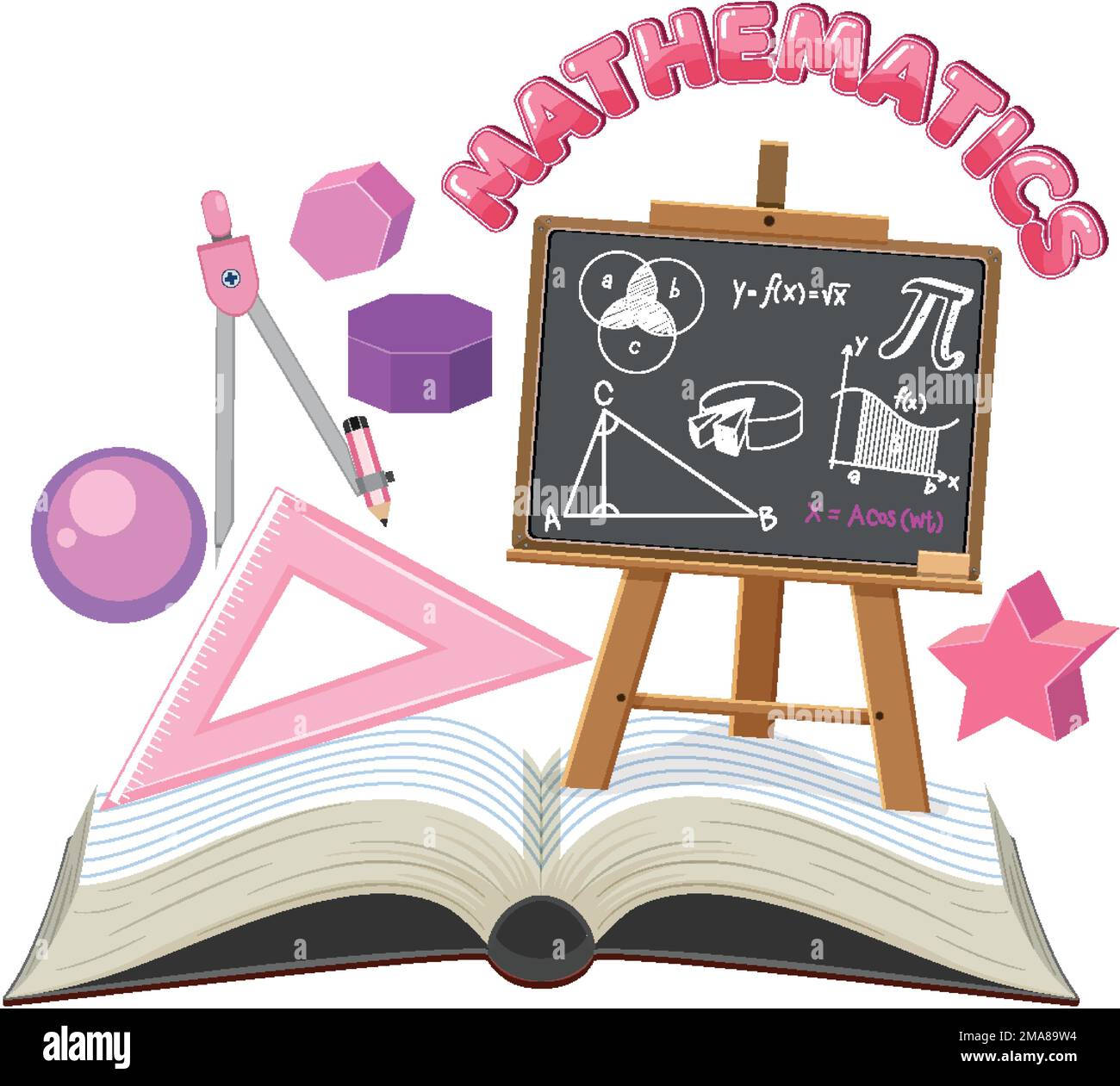 Math equation on chalkboard icon illustration Stock Vector Image & Art ...