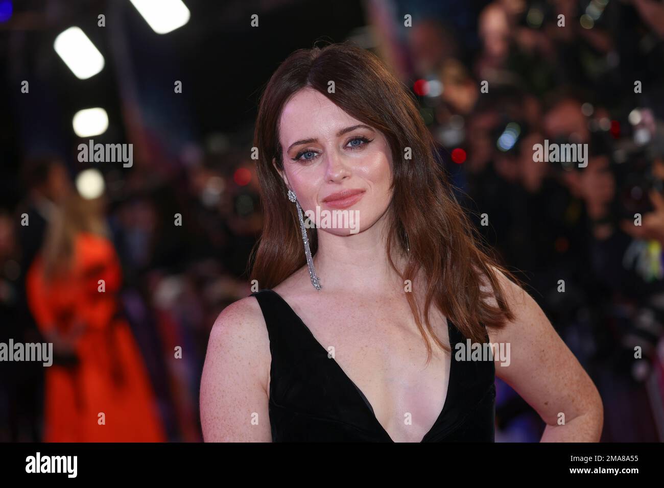 Claire Foy poses for photographers upon arrival for the premiere of the ...