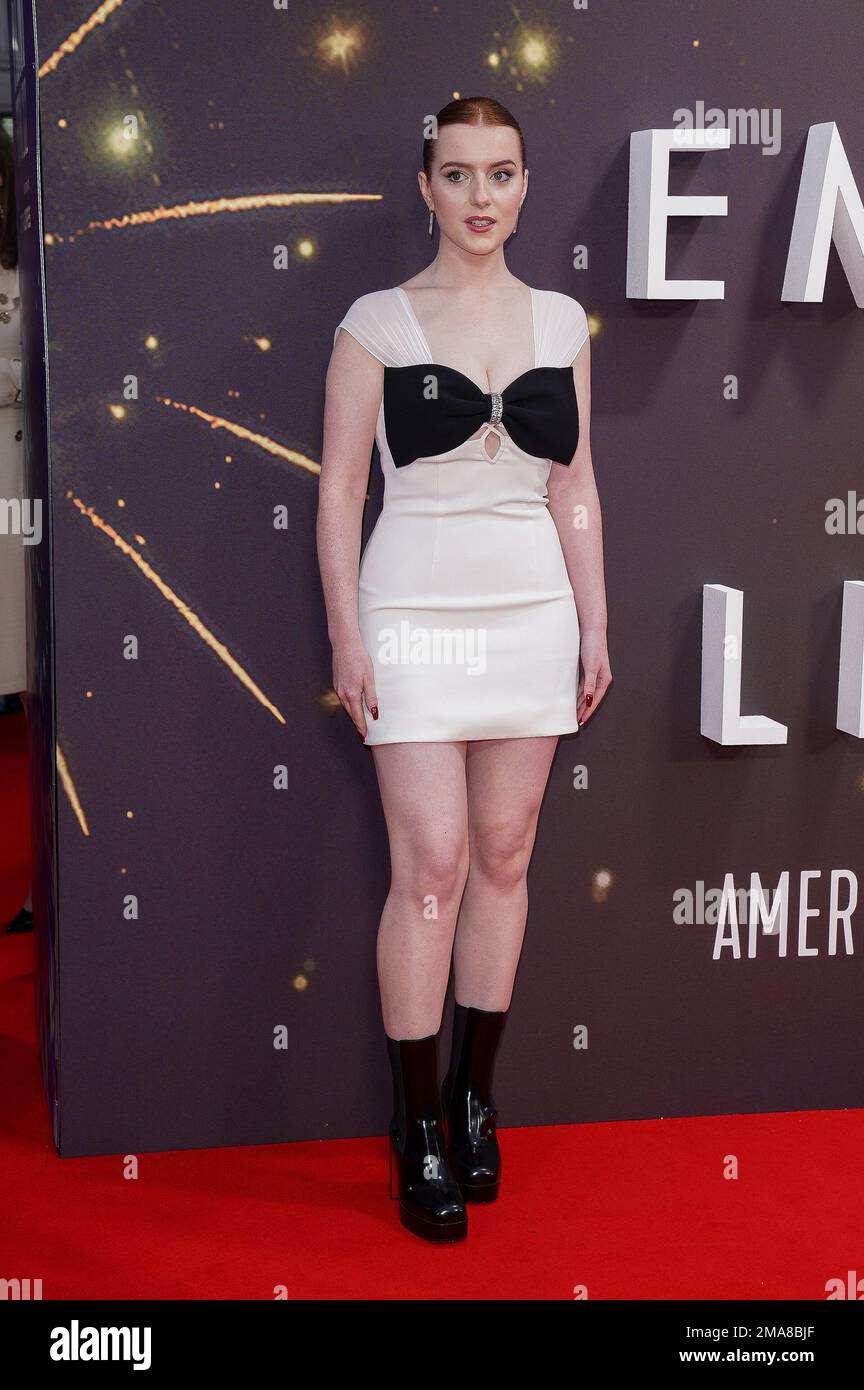 Hannah Onslow poses for photographers upon arrival for the premiere of ...