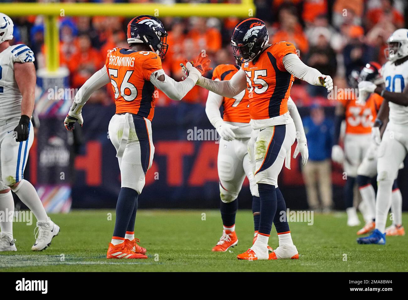 Denver Broncos linebacker Baron Browning (56) Denver Broncos linebacker ...