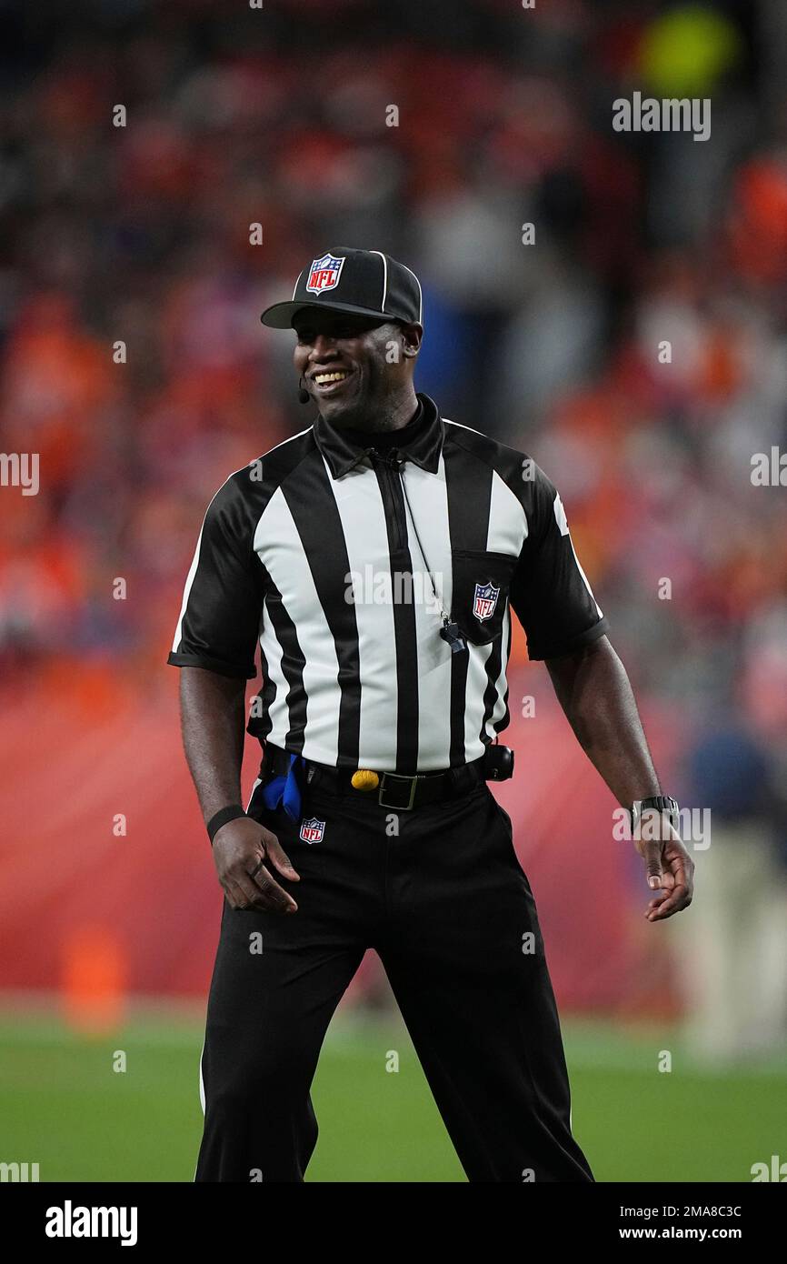 Side judge Allen Baynes (56) during the Indianapolis Colts v the Denver ...