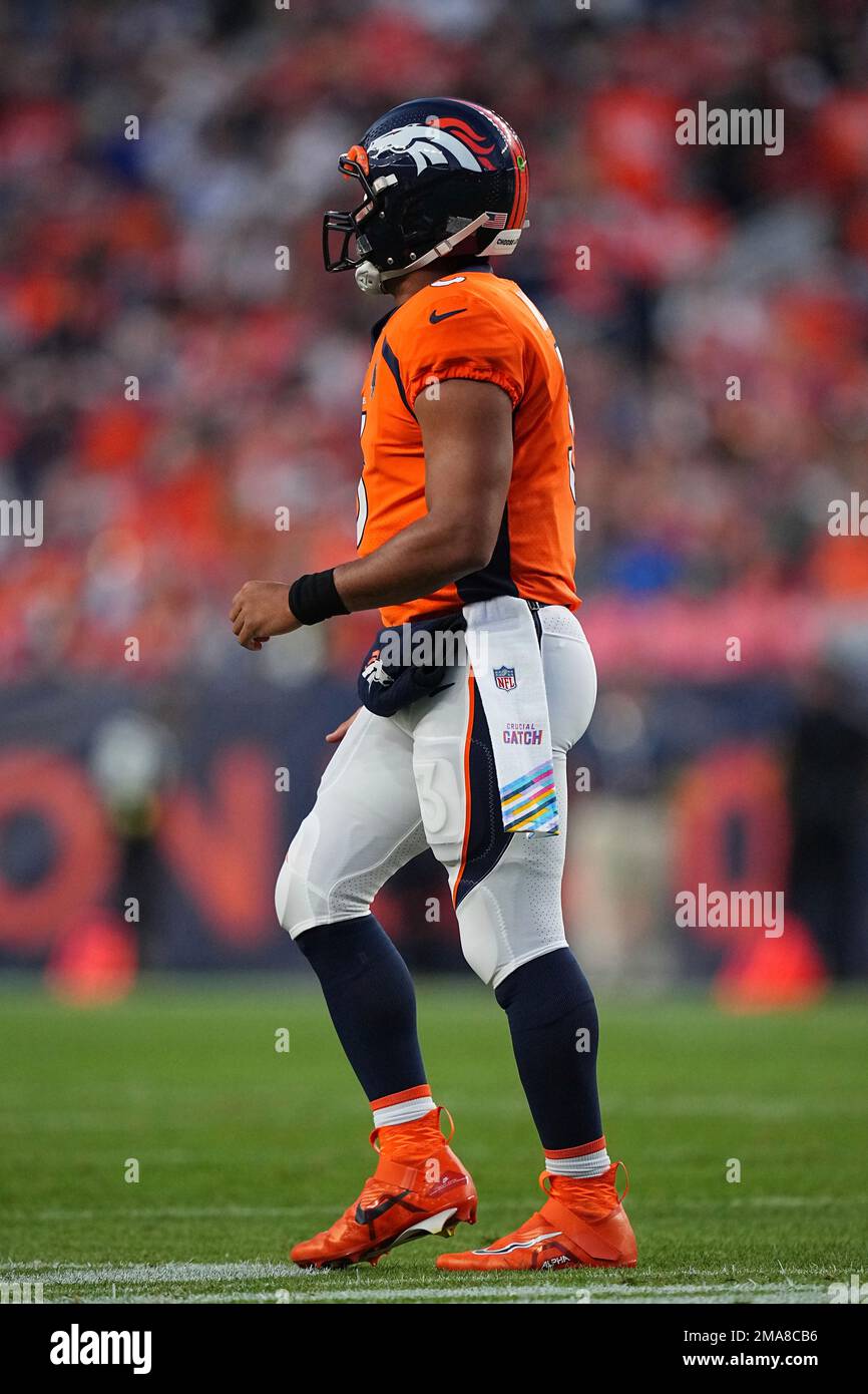 Denver Broncos quarterback Russell Wilson (3) against the Indianapolis ...