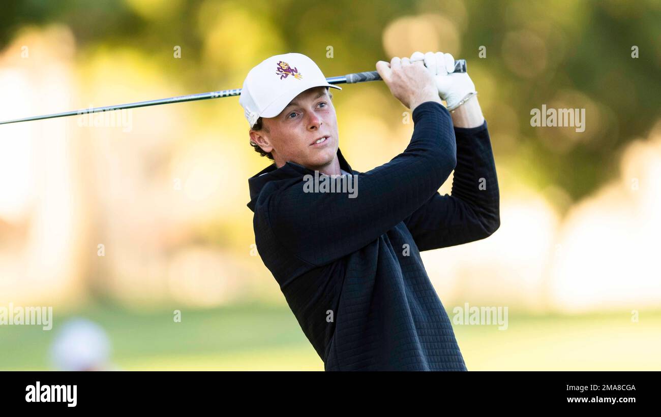 Arizona State's Kiko Coelho tee's off during an NCAA golf tournament on ...