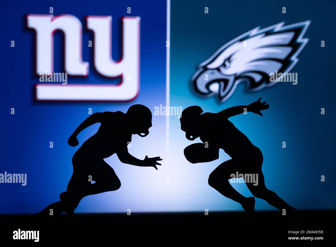PHILADELPHIA, USA, JANUARY 18, 2023: New York Giants vs. Philadelphia ...