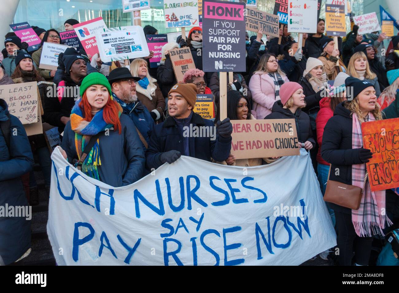 Royal College Of Nursing and Unite Hold a Two Day Protest outside ...