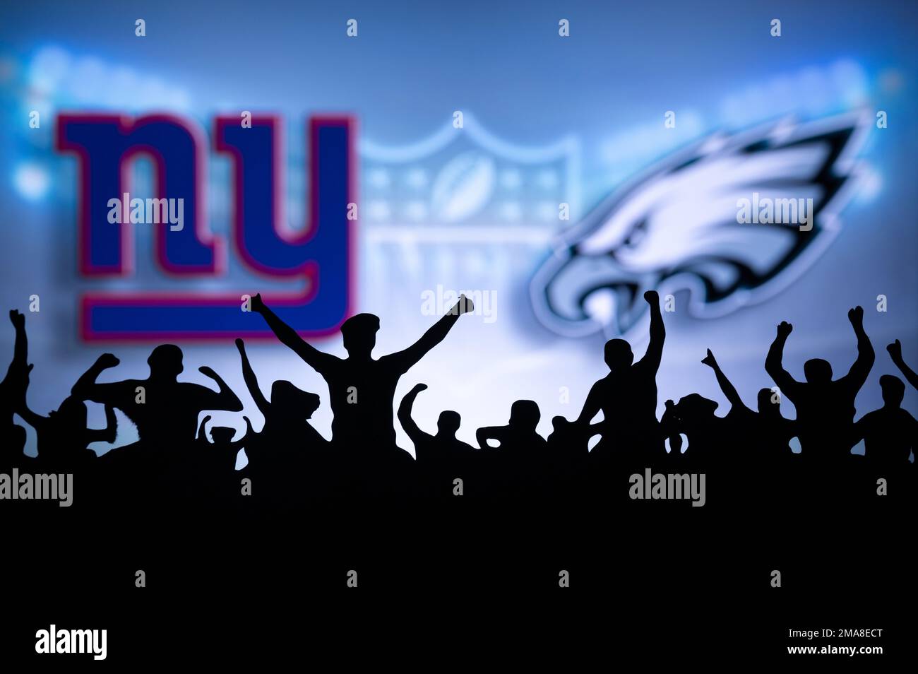 PHILADELPHIA, USA, JANUARY 18, 2023: New York Giants vs. Philadelphia ...