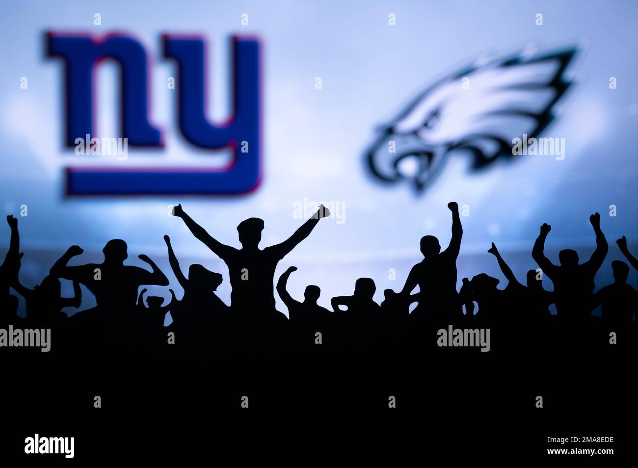 PHILADELPHIA, USA, JANUARY 18, 2023: New York Giants vs. Philadelphia ...