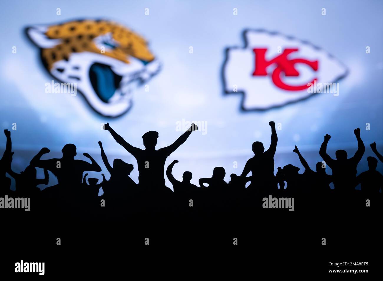 KANSAS, USA, JANUARY 18, 2023: Jacksonville Jaguars vs. Kansas City ...