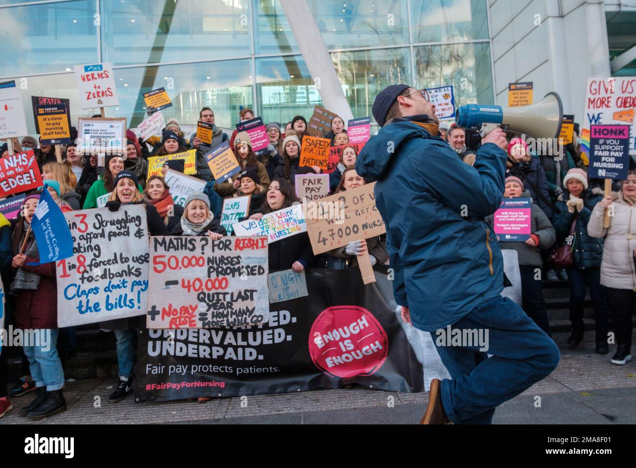 Royal College Of Nursing and Unite Hold a Two Day Protest outside ...