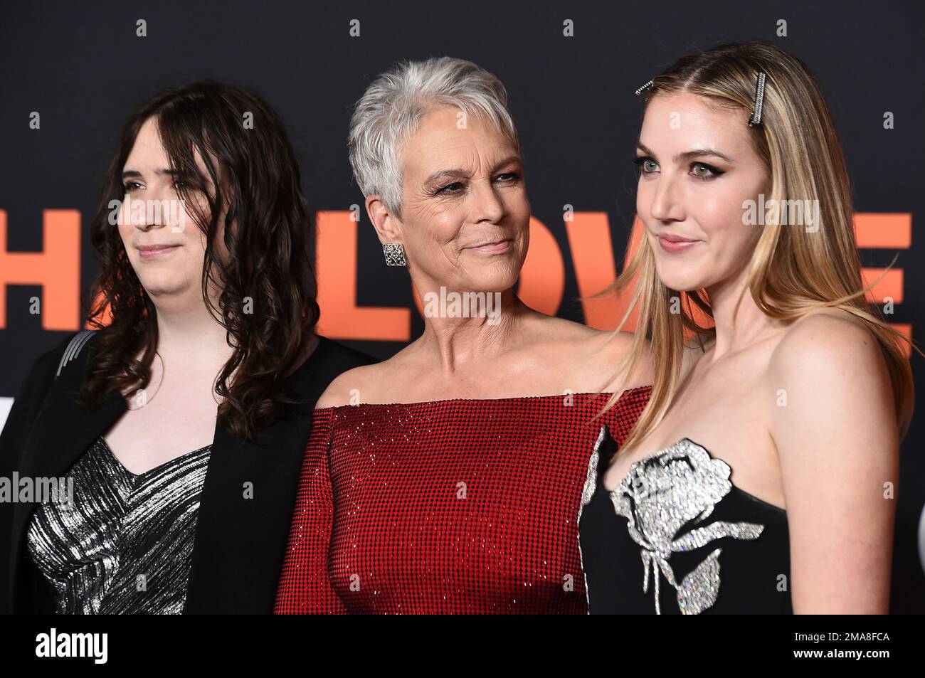 From left, Ruby Guest, Jamie Lee Curtis, and Annie Guest arrive at the ...