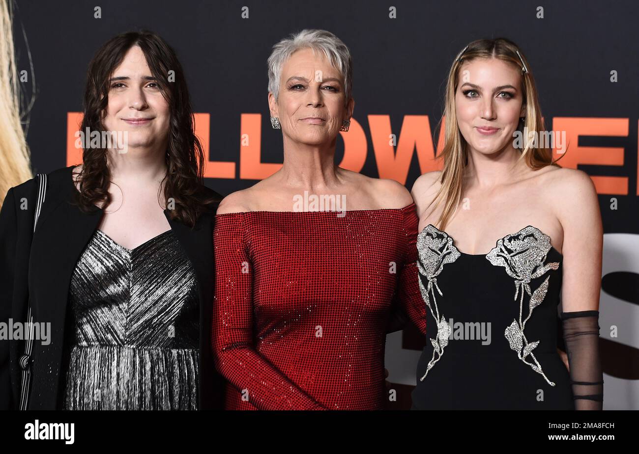 From left, Ruby Guest, Jamie Lee Curtis, and Annie Guest arrive at the ...