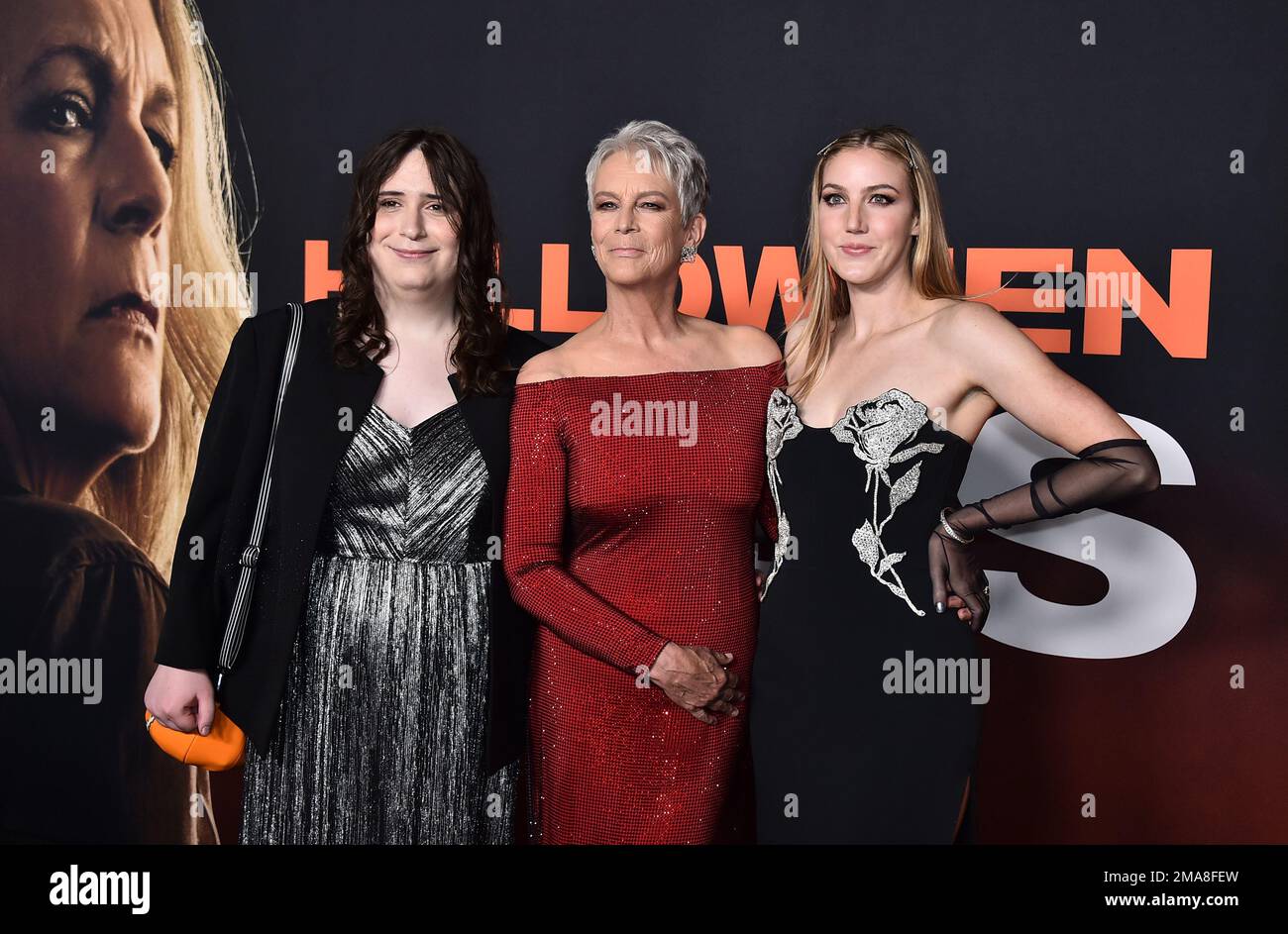 From left, Ruby Guest, Jamie Lee Curtis and Annie Guest arrive at the ...