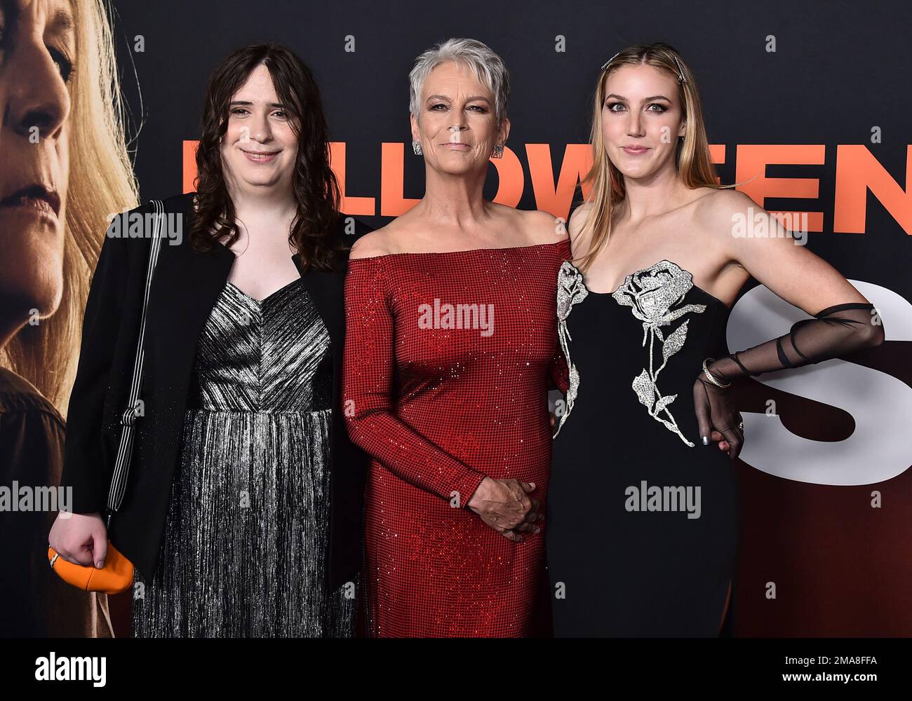 From left, Ruby Guest, Jamie Lee Curtis and Annie Guest arrive at the ...