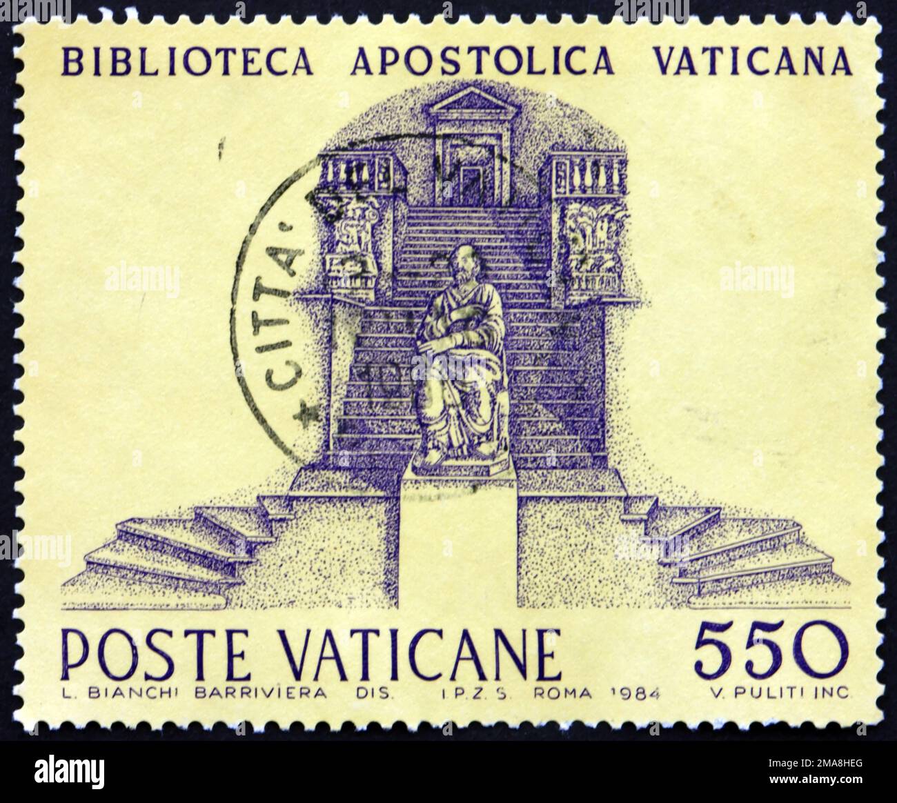 VATICAN - CIRCA 1984: a stamp printed in Vatican shows Apostolic ...