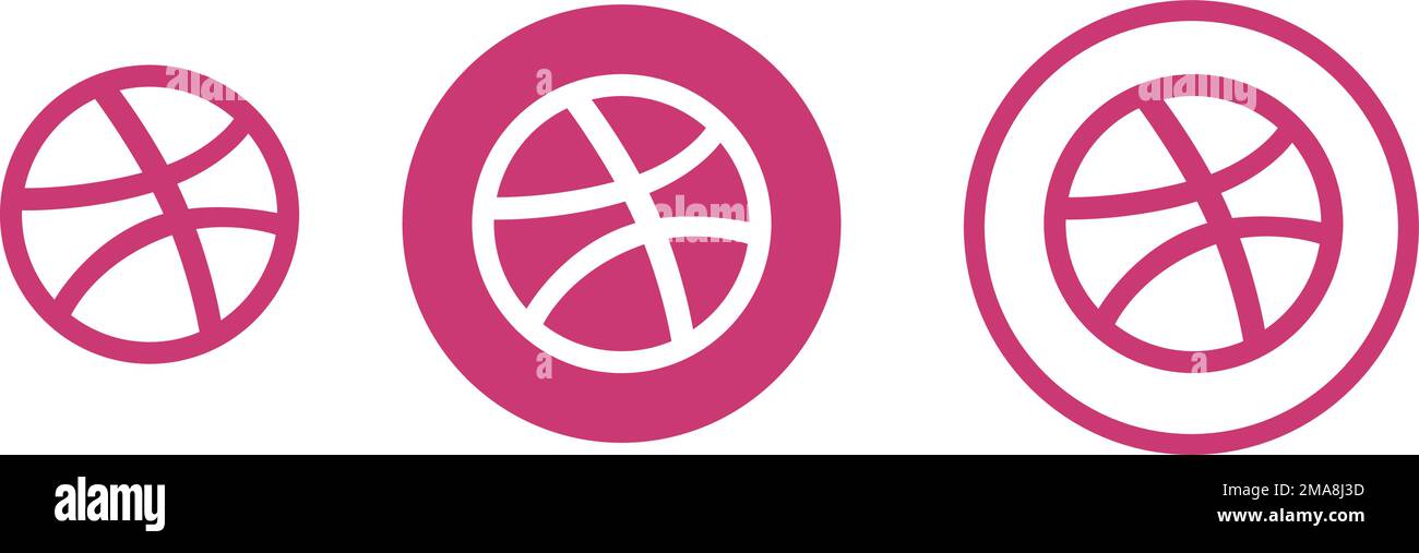 An editable web icon set of basketball, dribble icons Stock Vector ...