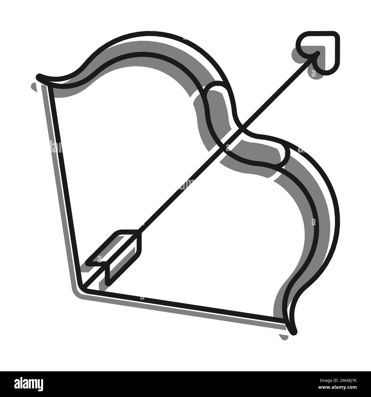 Heart and dart Black and White Stock Photos & Images - Alamy