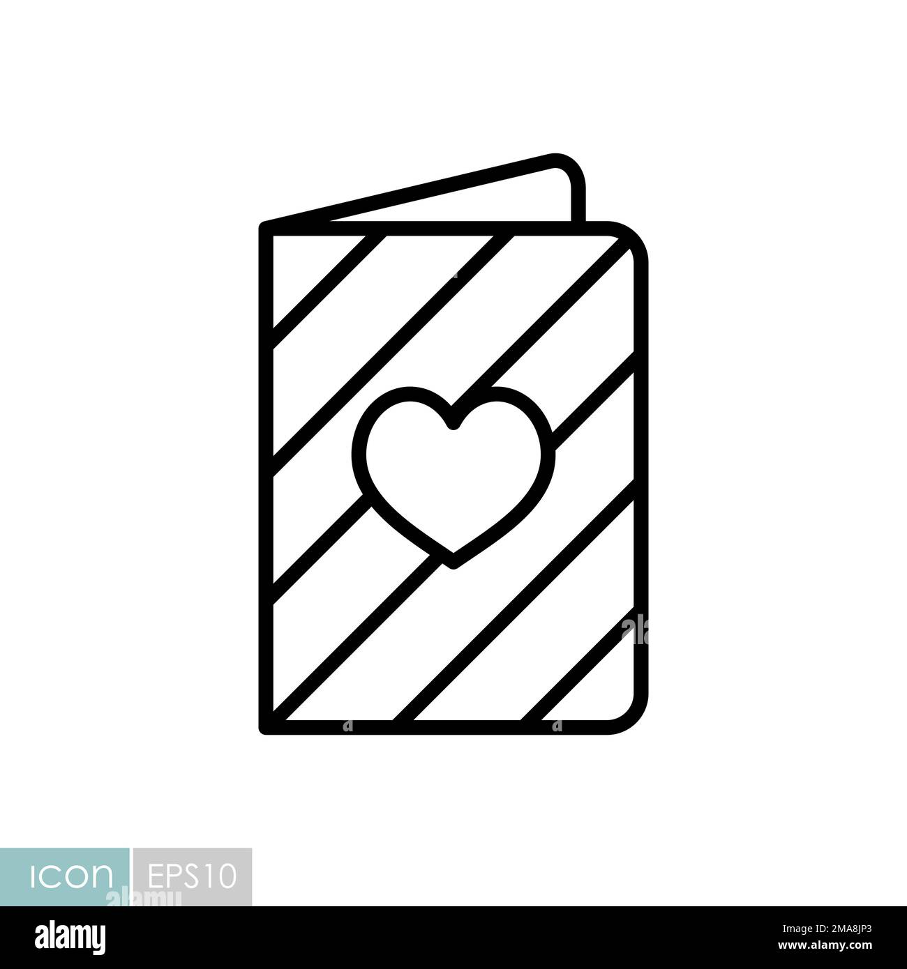 Greeting card with heart icon. Valentine day symbol. Vector ...