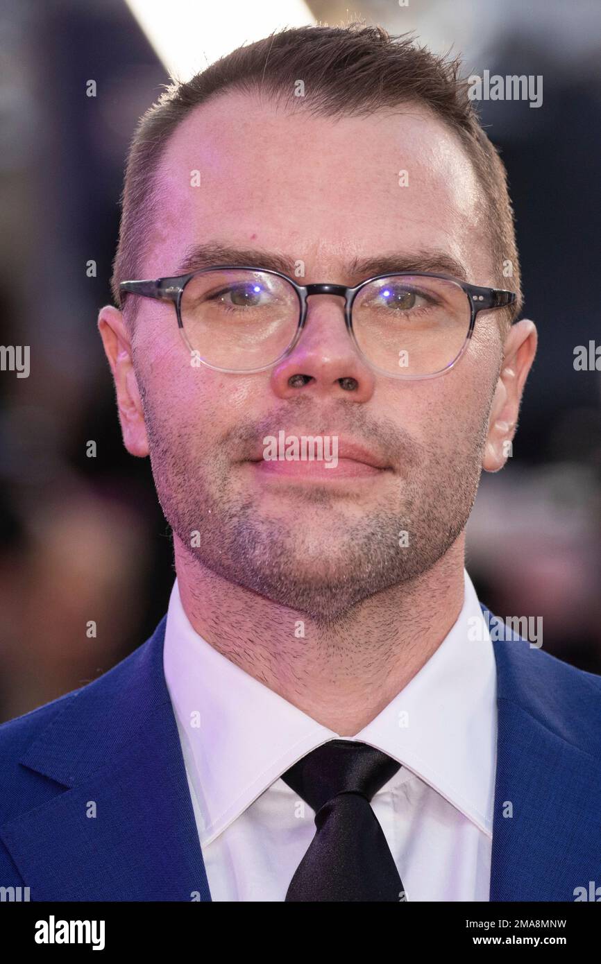 Samuel D. Hunter poses for photographers upon arrival for the premiere ...