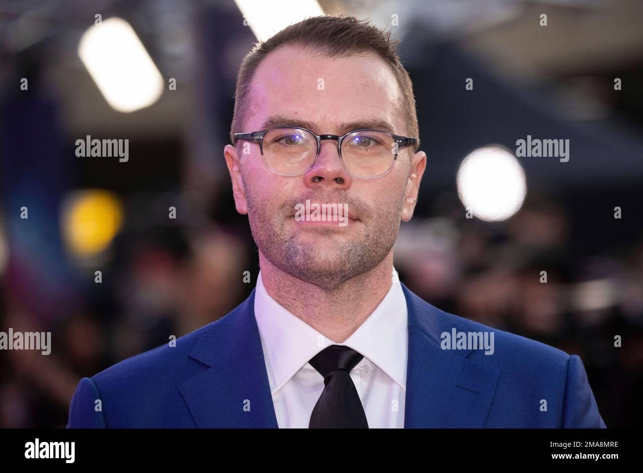 Samuel D. Hunter poses for photographers upon arrival for the premiere ...