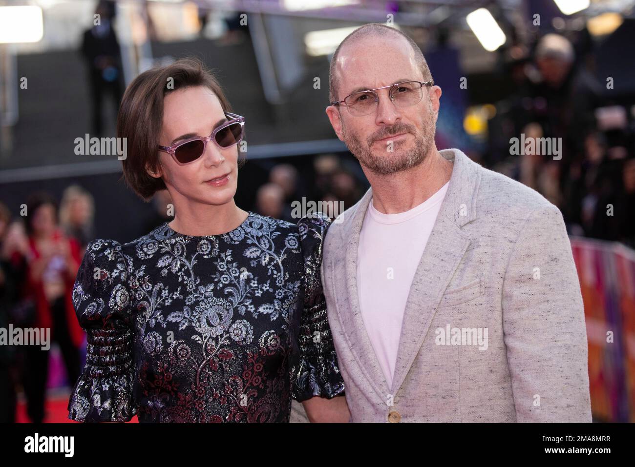 Alice George and director Darren Aronofsky pose for photographers upon ...