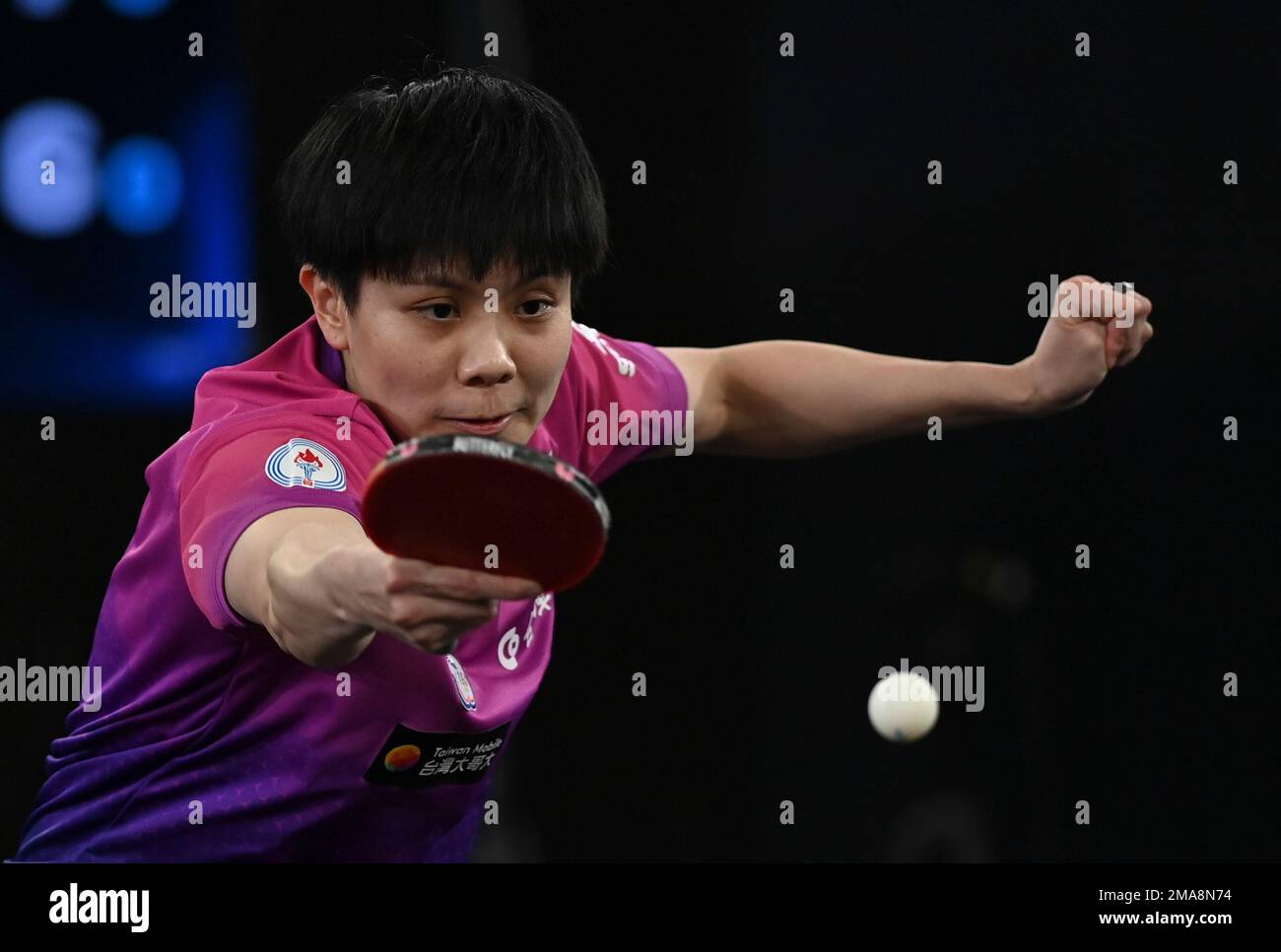 Doha, Qatar. 18th Jan, 2023. Cheng I-Ching competes during the women's ...