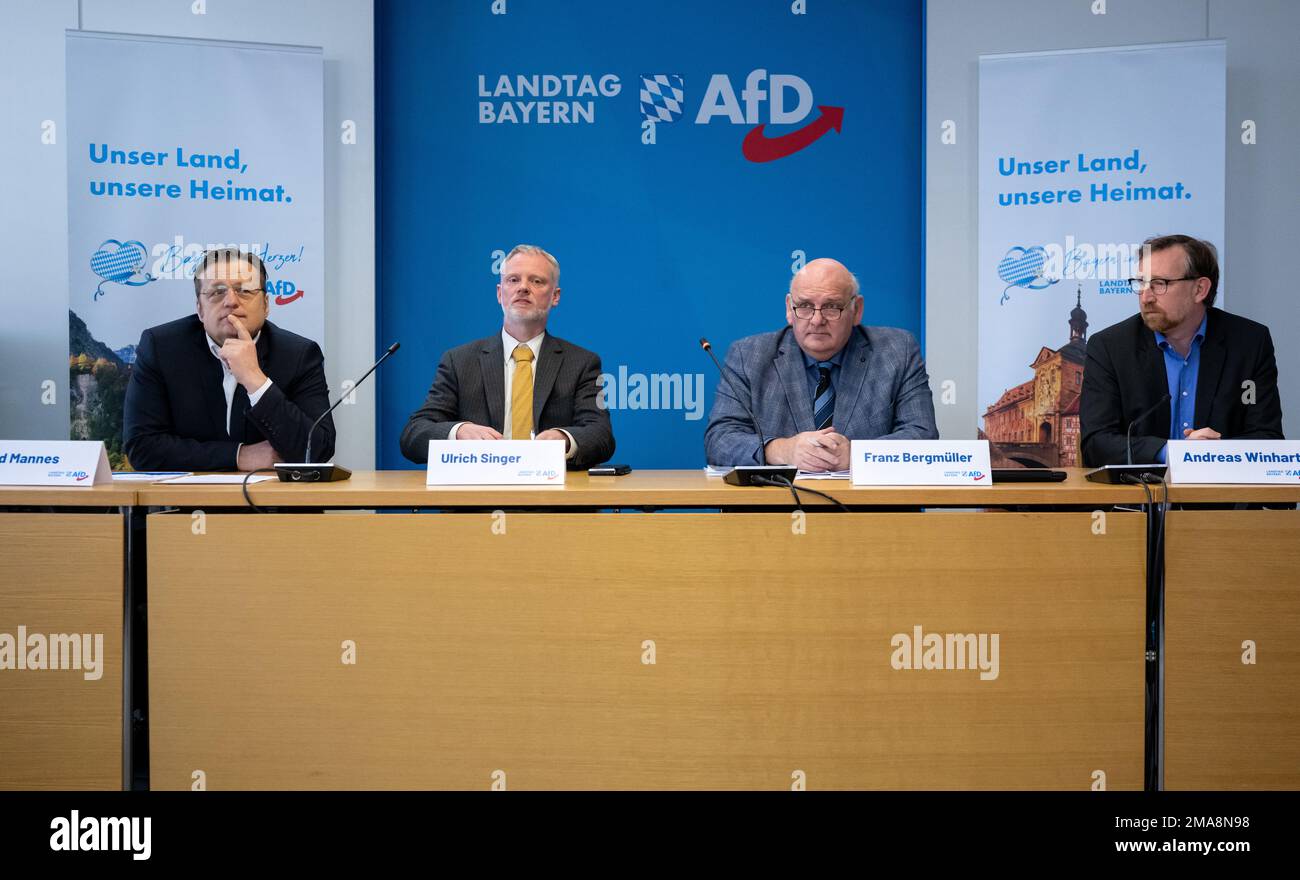 Munich, Germany. 19th Jan, 2023. Gerd Mannes (l-r), deputy ...