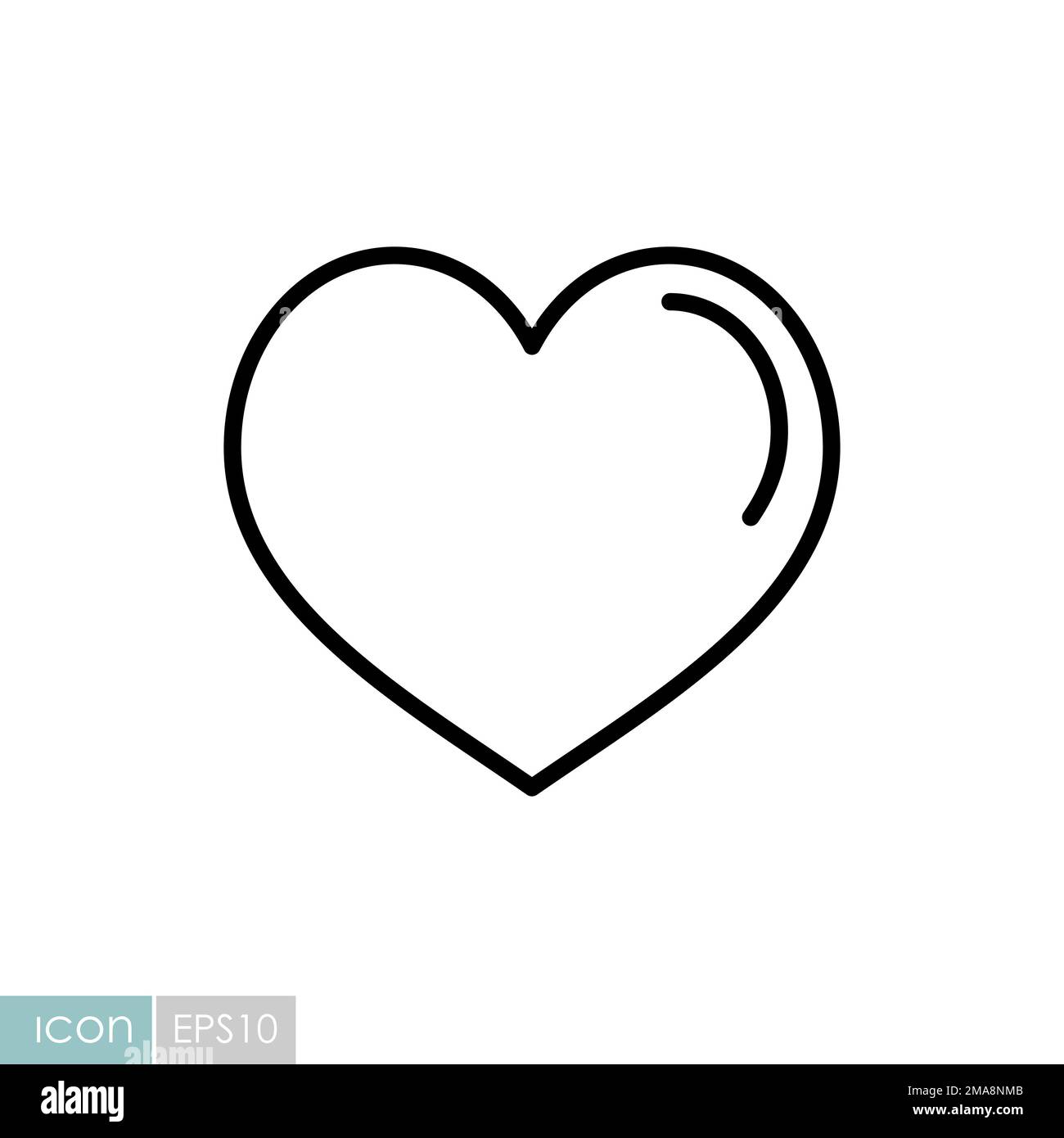 Heart icon. Love symbol Valentine Day. Vector illustration, romance ...