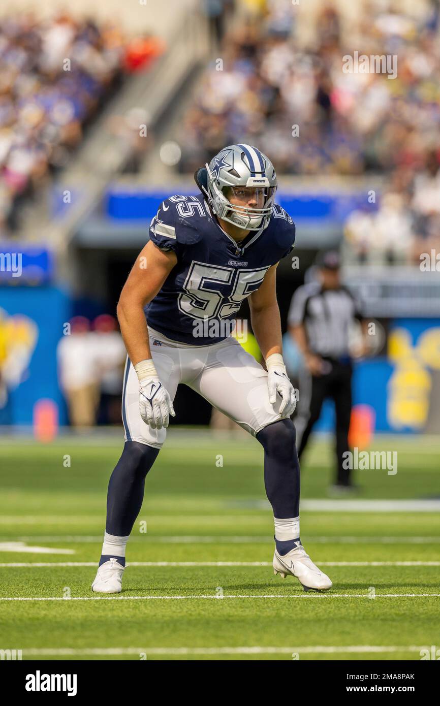Linebacker (55) Leighton Vander Esch of the Dallas Cowboys against the ...