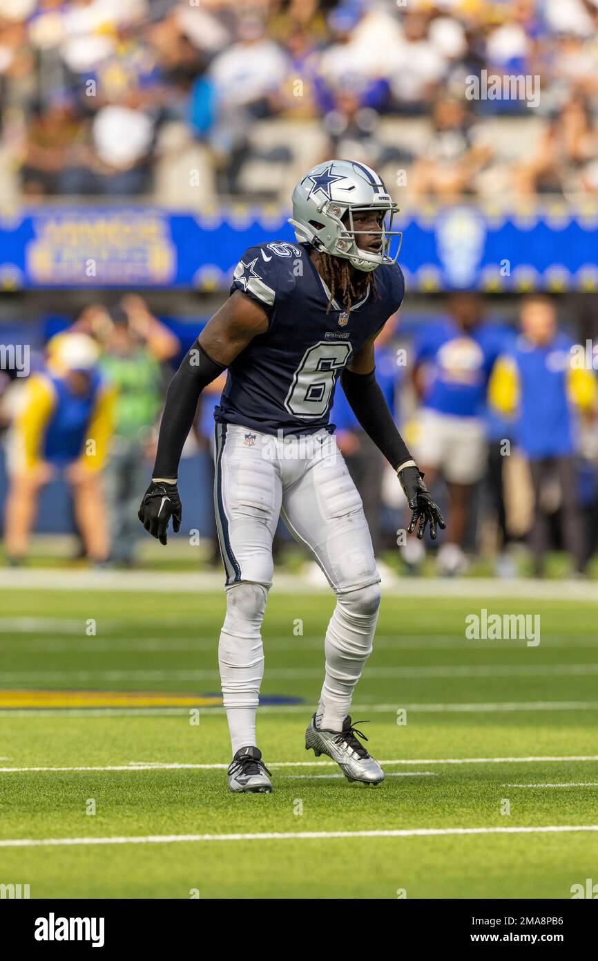 Safety (6) Donovan Wilson of the Dallas Cowboys against the Los Angeles ...