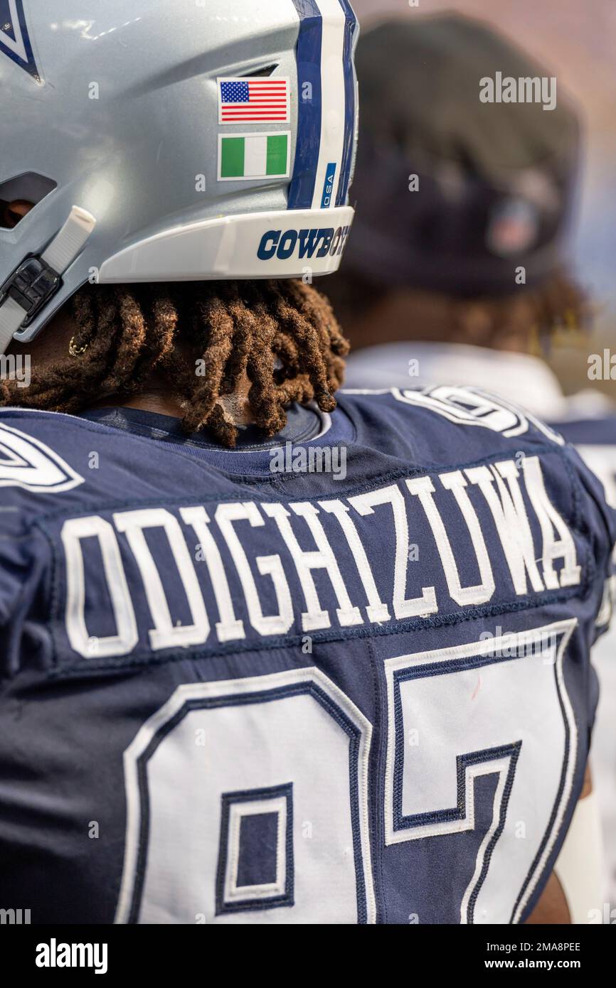Defensive tackle (97) Osa Odighizuwa of the Dallas Cowboys wears a ...