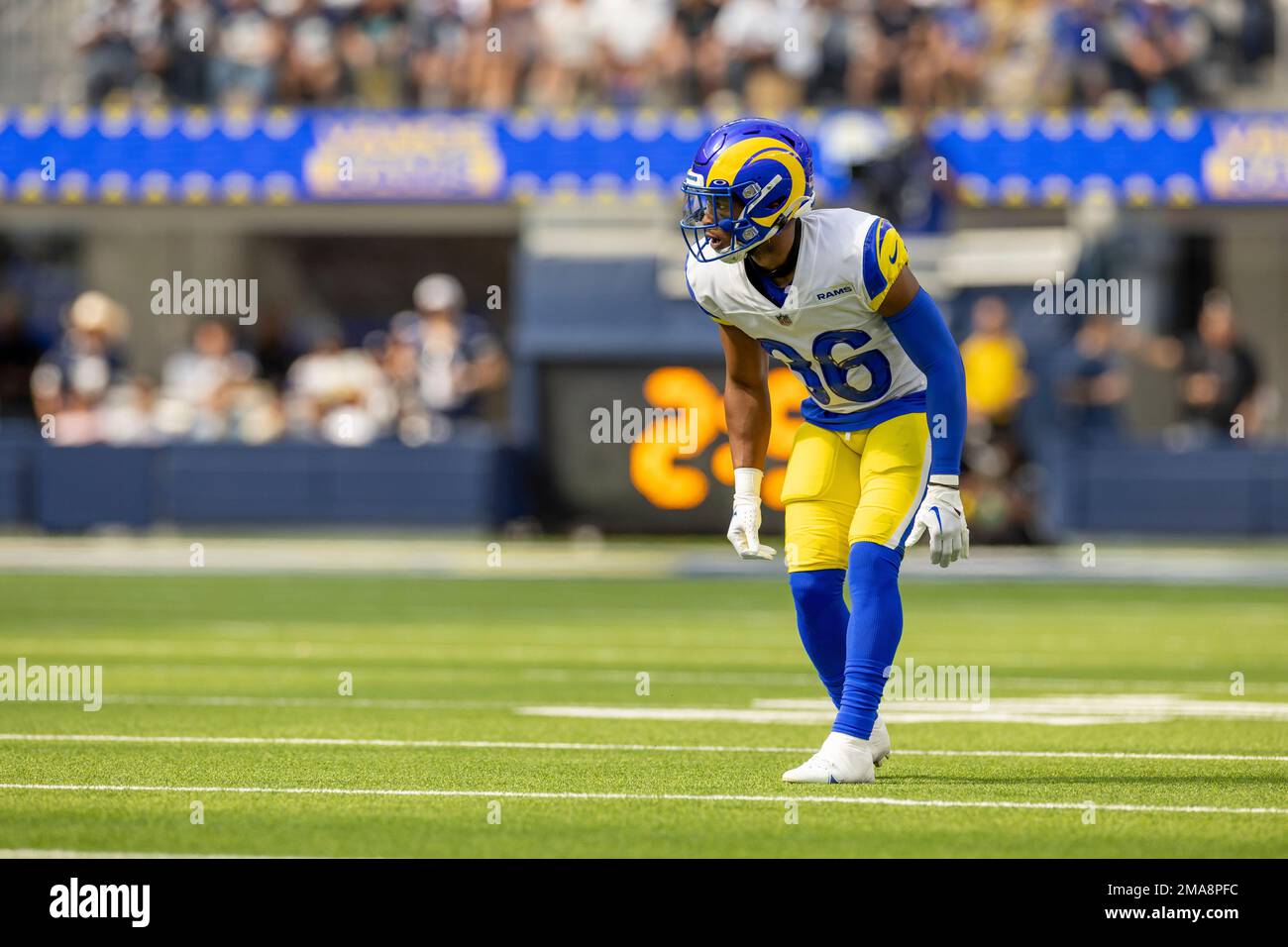 Defensive back (36) Grant Haley of the Los Angeles Rams against the ...