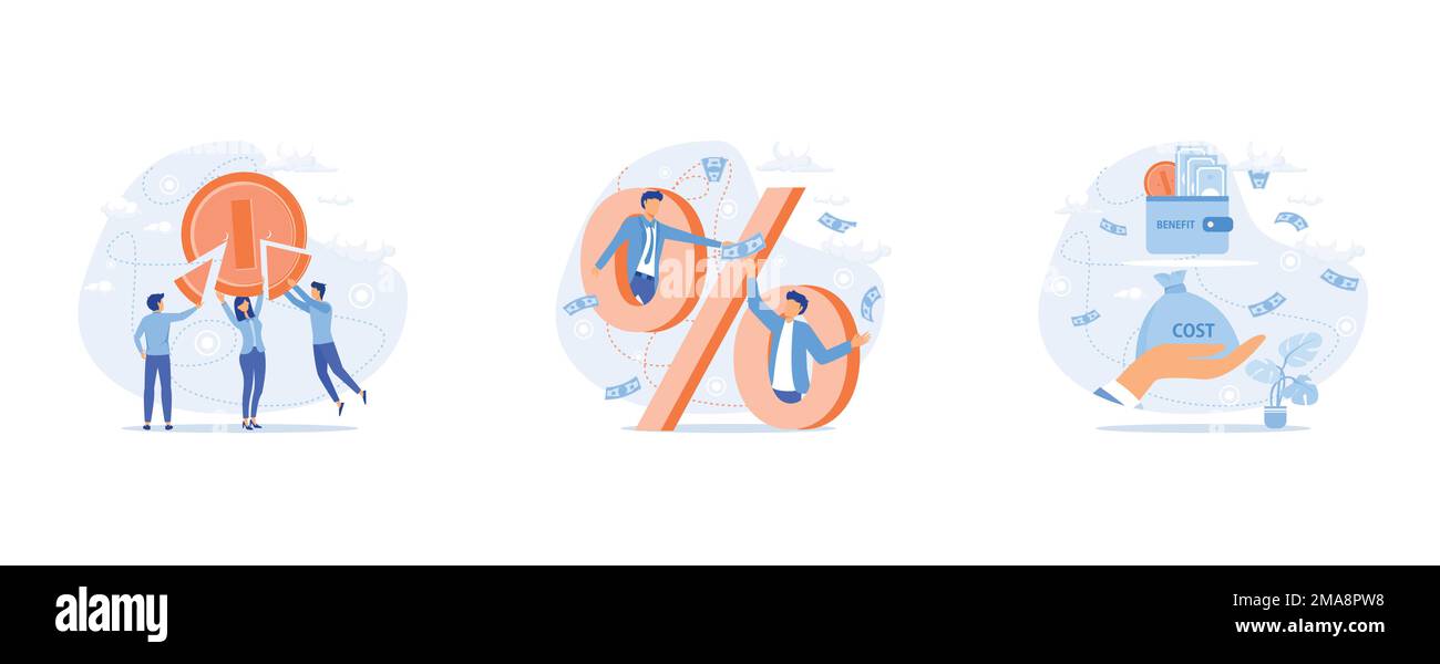 Dividend income and financial profitability. Return on investment chart ...