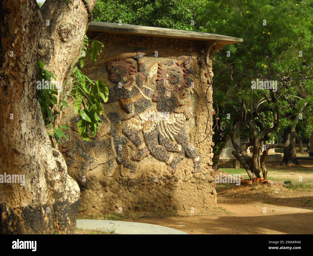 Human Mural House for Santiniketan Stock Photo - Alamy