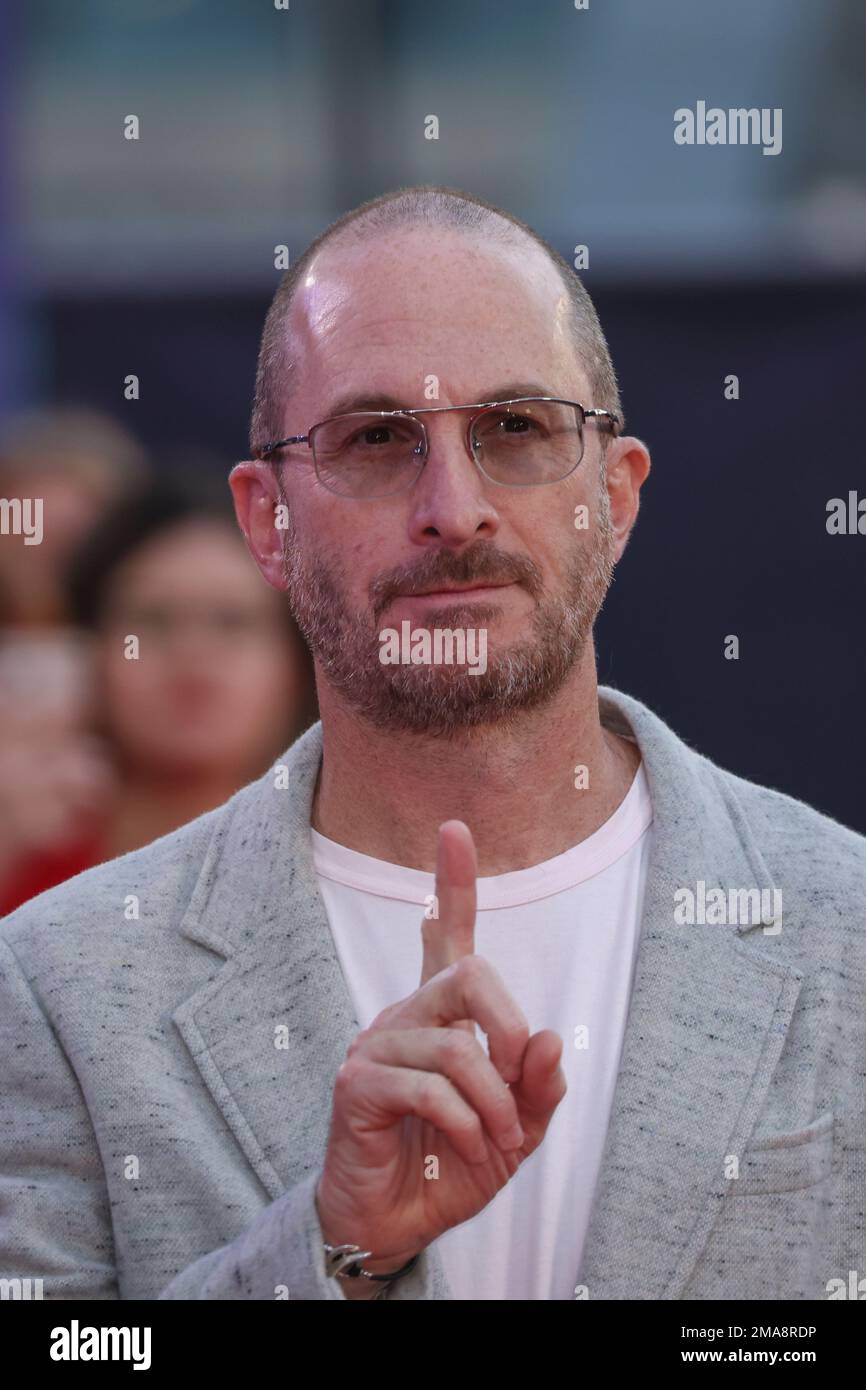 Director Darren Aronofsky poses for photographers upon arrival for the ...
