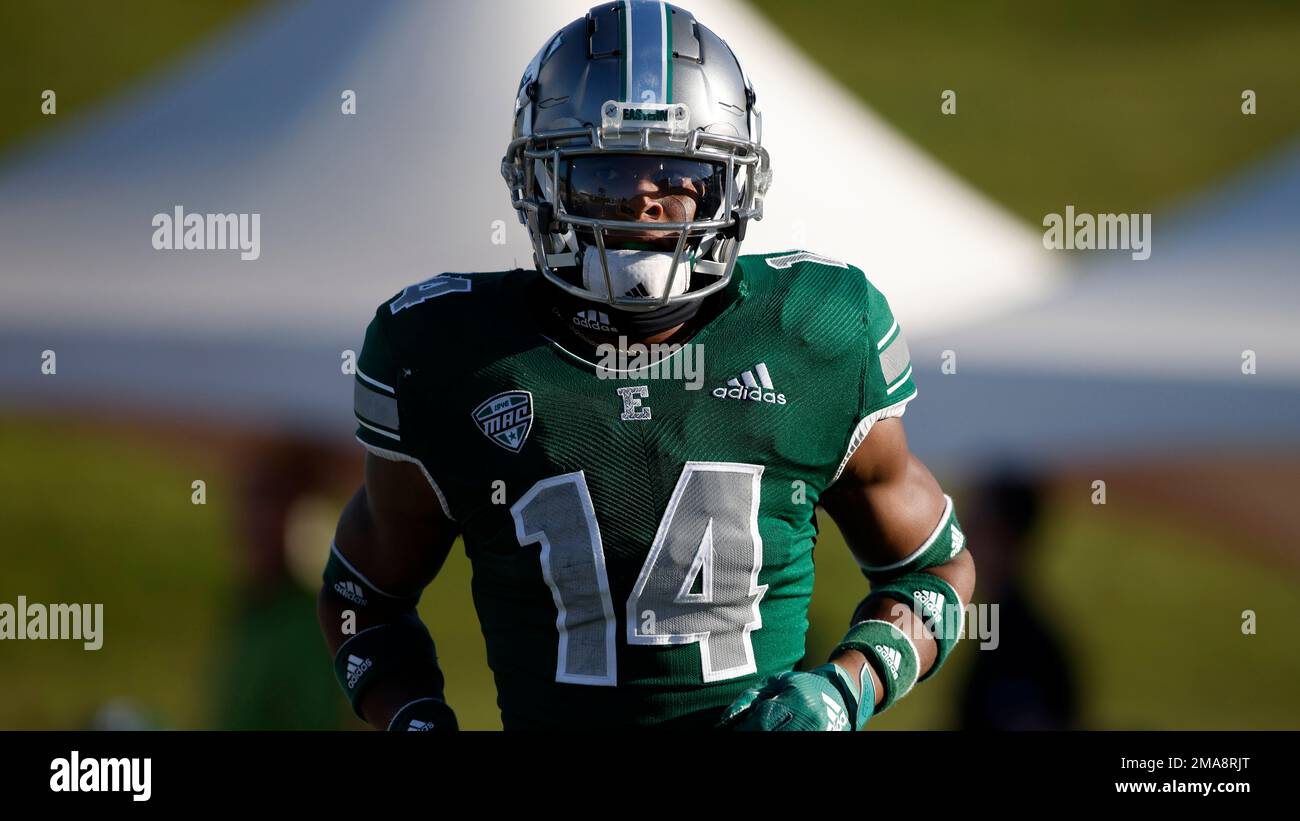 Eastern Michigan's Corry Thomas Jr. plays during an NCAA football game ...