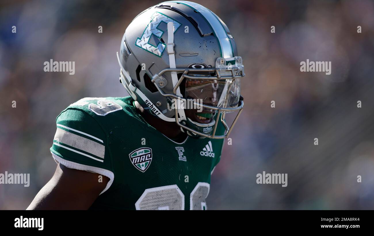 Eastern Michigan's Kempton Shine plays during an NCAA football game on ...
