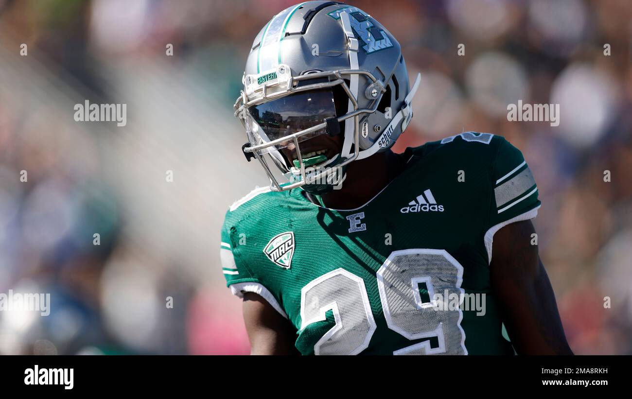 Eastern Michigan's Kempton Shine plays during an NCAA football game on ...